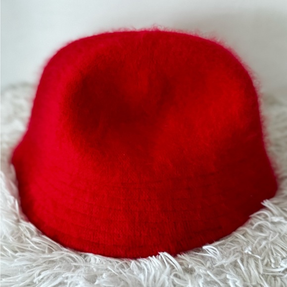 Accessories | Red Angora Blend Bucket Hat | Poshmark